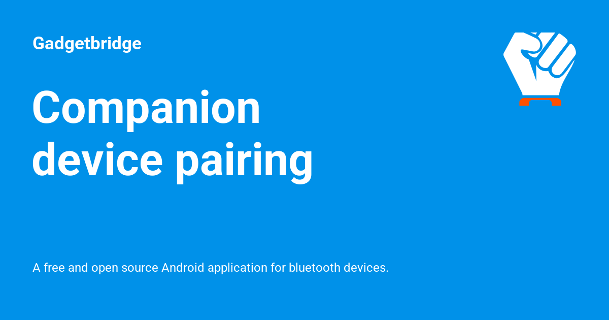 Companion device pairing - Gadgetbridge