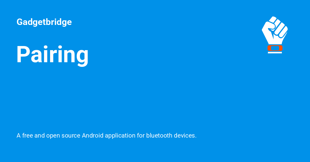 Pairing - Gadgetbridge