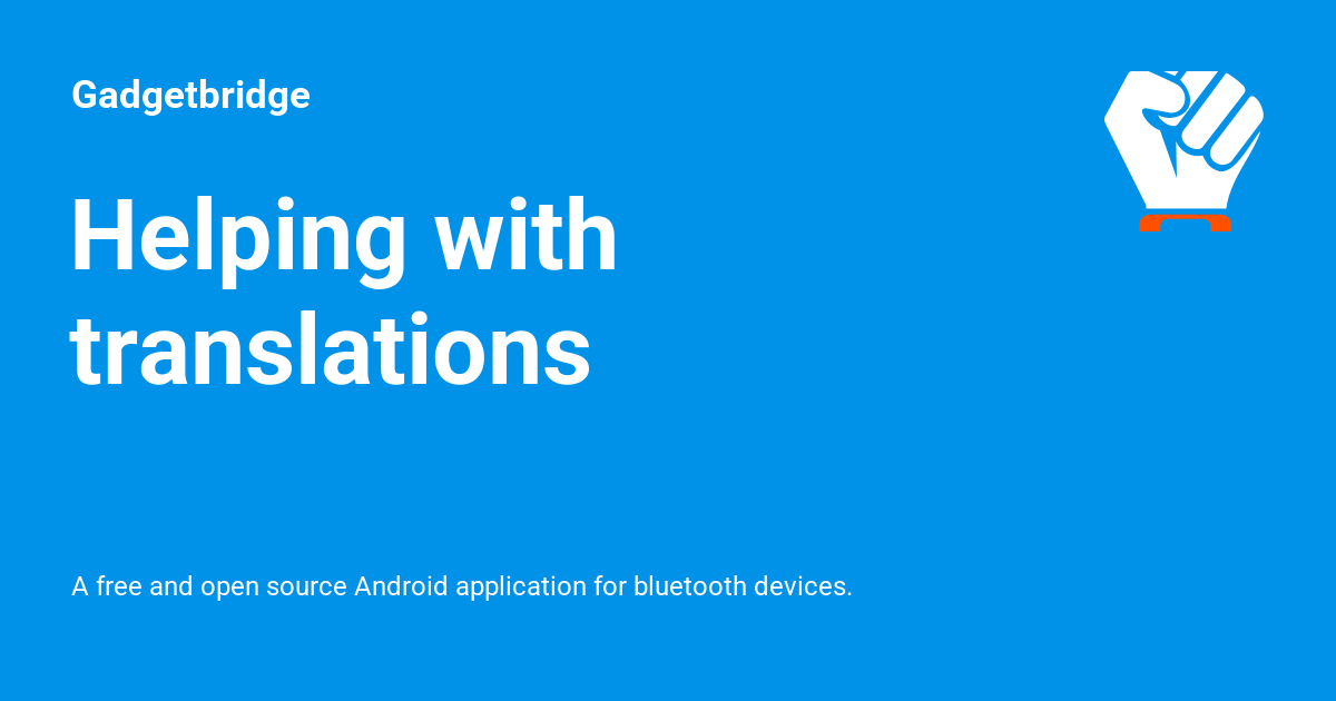 Helping with translations - Gadgetbridge