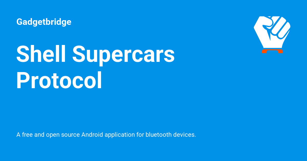 Shell Supercars Protocol - Gadgetbridge